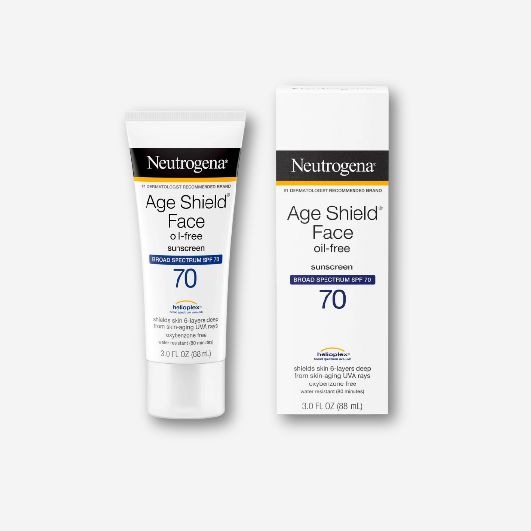 Age Shield Face Oil-Free Oxybenzone-Free Sunscreen Broad Spectrum SPF ...
